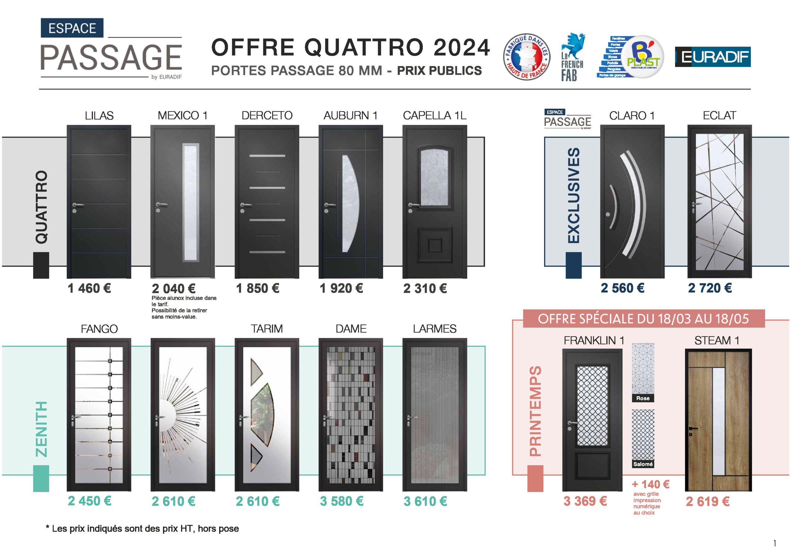 Promotions • B'Plast, menuiserie PVC et Alu